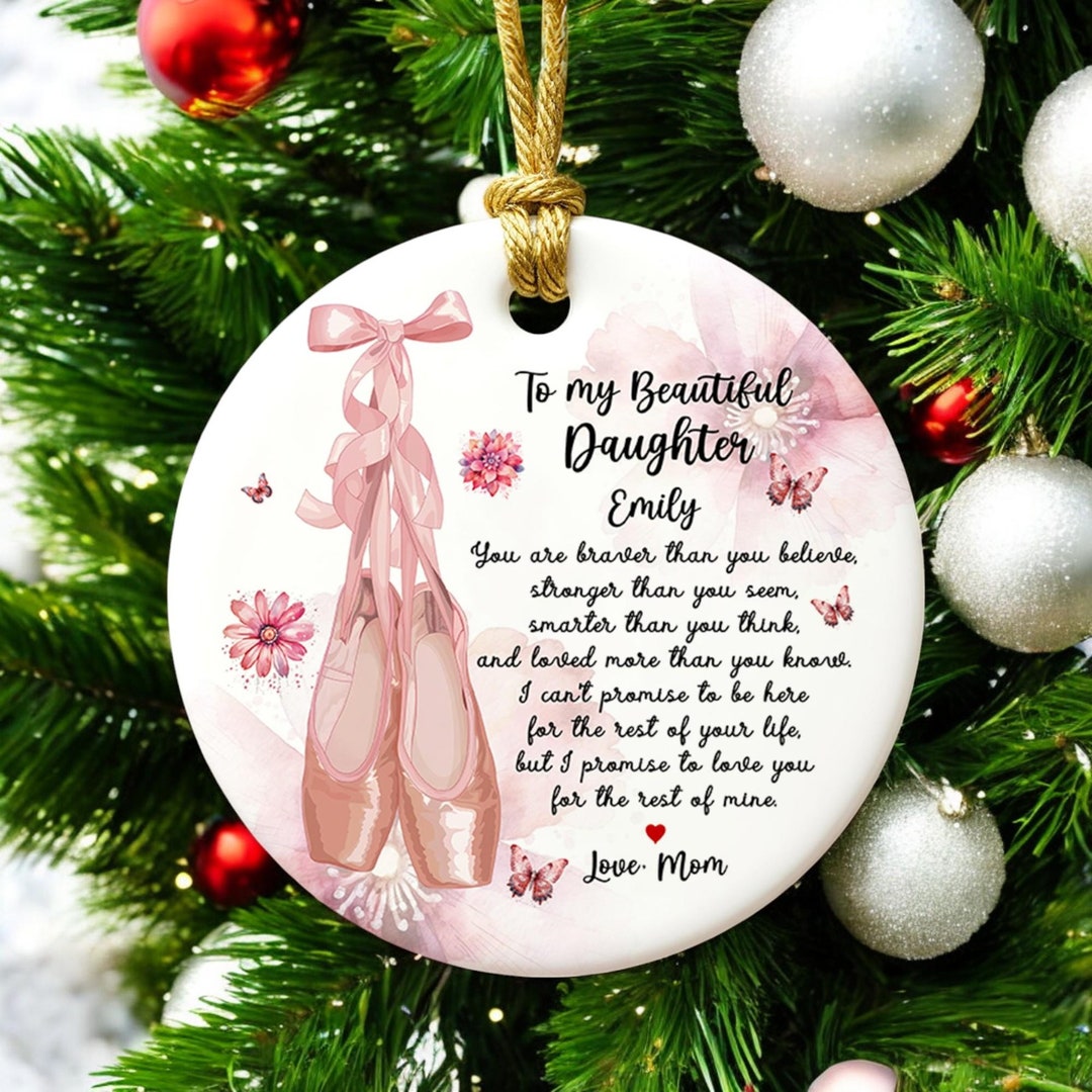 Personalized Daughter Ornament, to My Beautiful Daughter Ornament ...