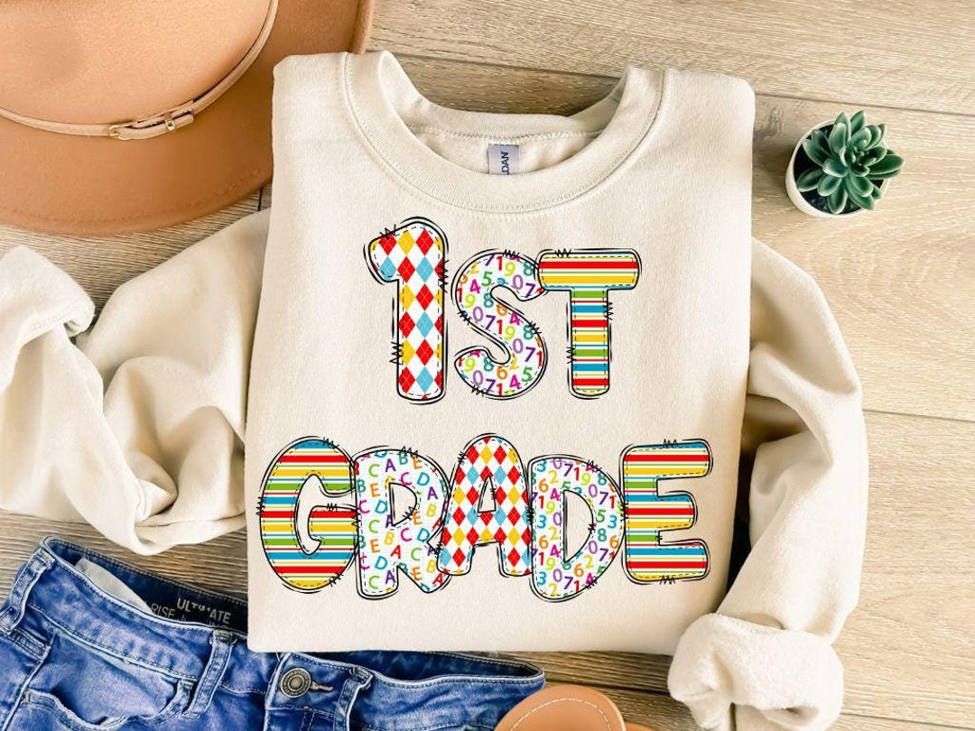 First Grade Digital PNG File, 1st Grade Sublimation Download, Gift Idea ...