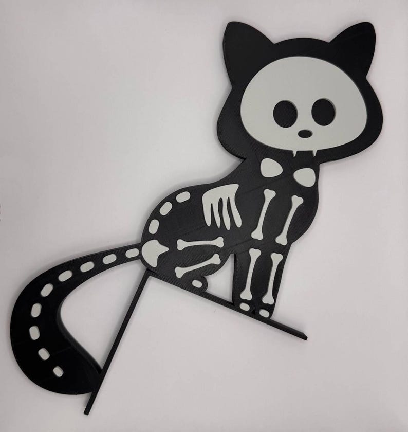 Spooky Skeleton Cat Halloween Door Frame Décor - Etsy UK