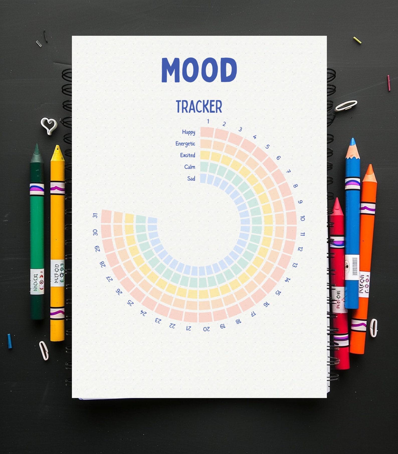 Mood Tracker, Printable Tracker, Feelings Chart, Daily Mood Tracker ...