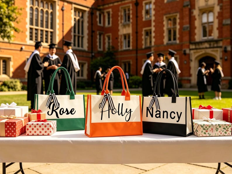 Personalized College Tote Bag, Custom School Logo Tote Bag, Nametote ...