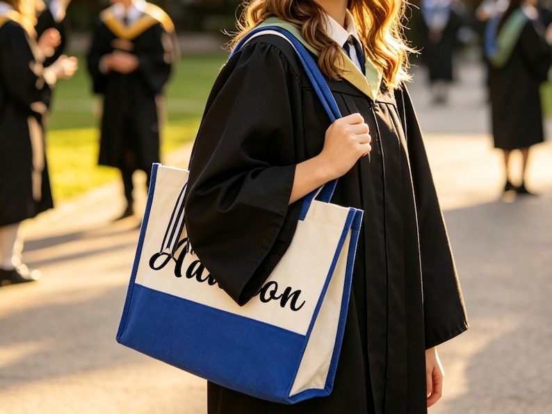 Personalized College Tote Bag, Custom School Logo Tote Bag, Nametote ...