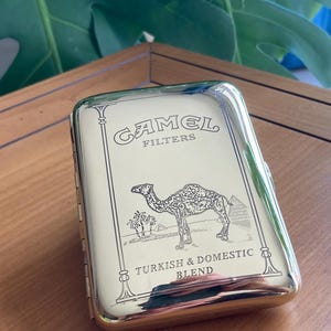 Vintage Engraved Camel Cigarette Case Retro Marlboro Zippo Collection ...