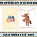 Printable Kids Horse Birthday Card, Instant Download, 5x7" Card, Fun ...