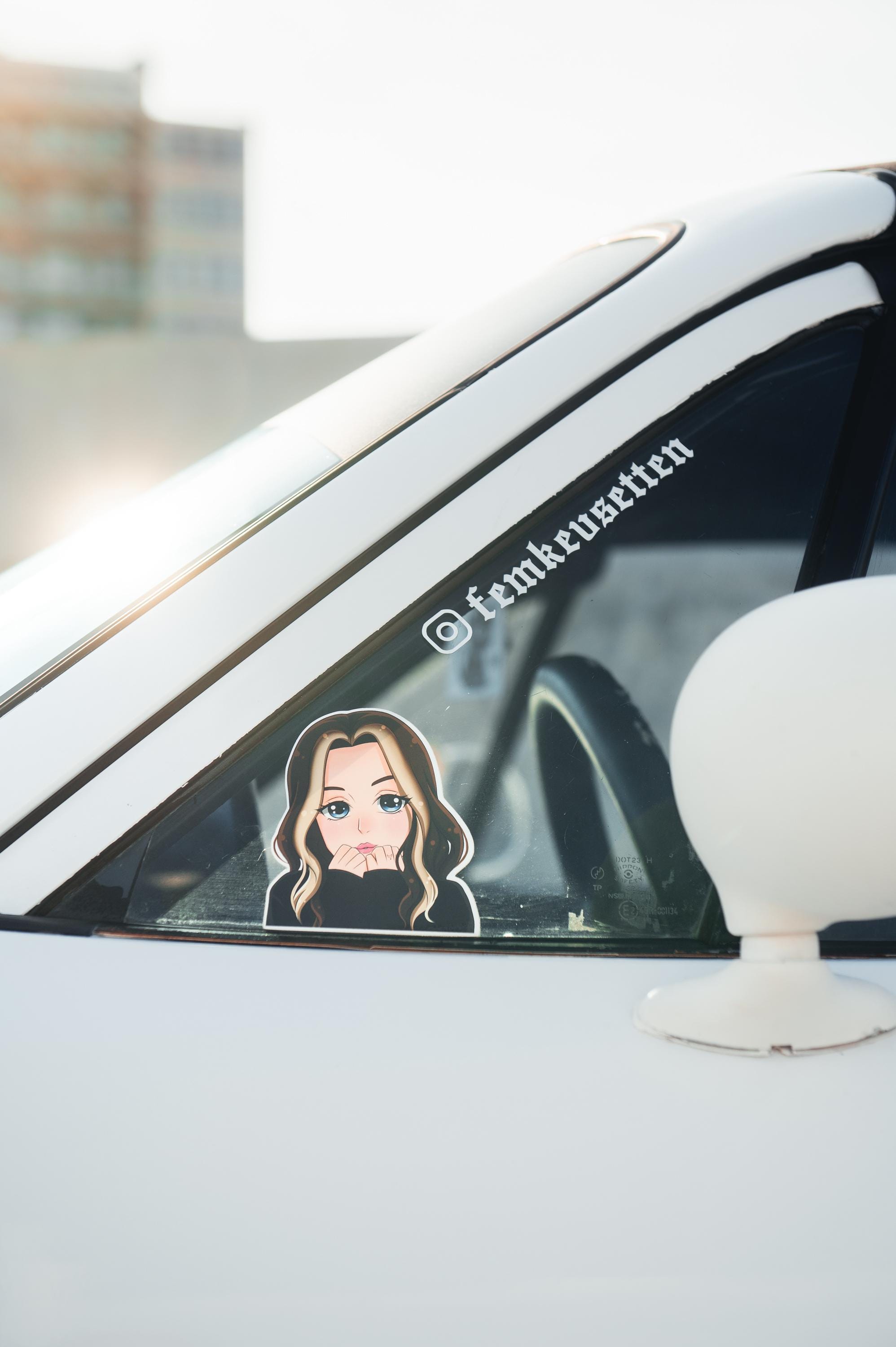 Anime Girl Peeker |waterproof Vinyl Car Decals - Etsy