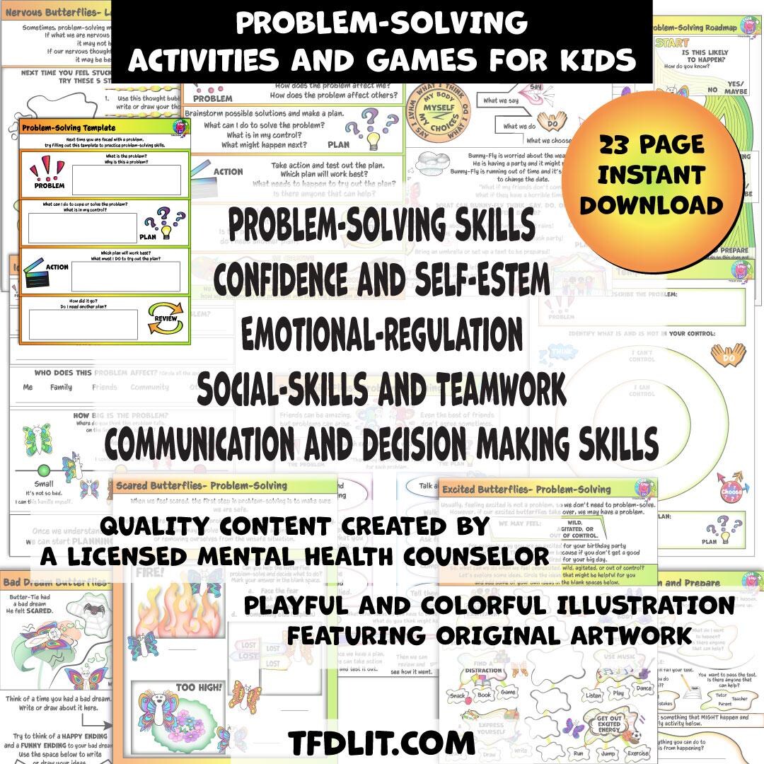 Problem-solving Bundle- Coping Skills for Kids - Etsy