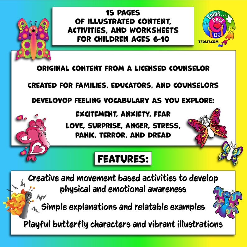 Identifying Feelings Butterfly Bellies Part 1 - Etsy