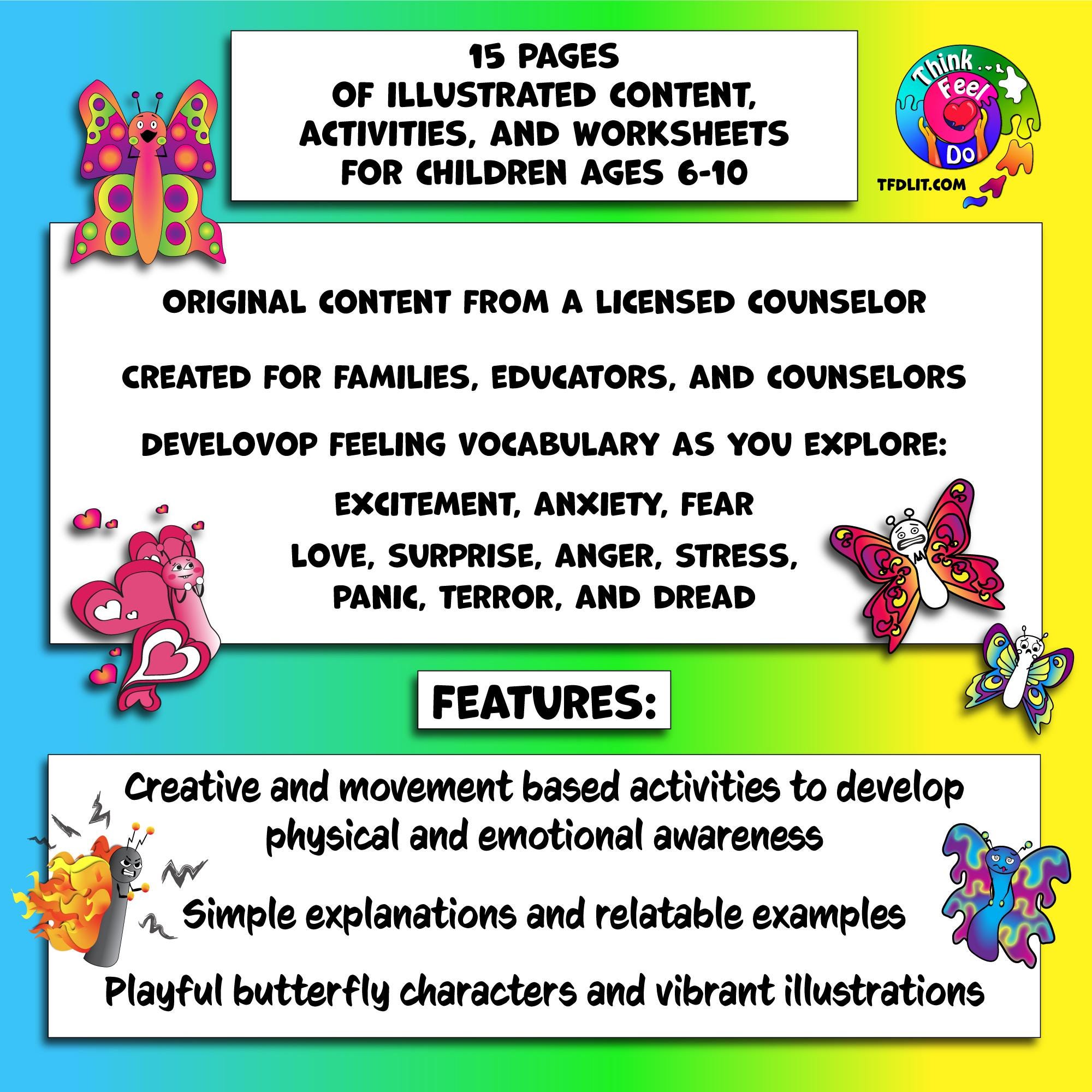 Identifying Feelings Butterfly Bellies Part 1 - Etsy