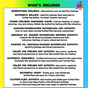 Identifying Feelings Butterfly Bellies Part 1 - Etsy