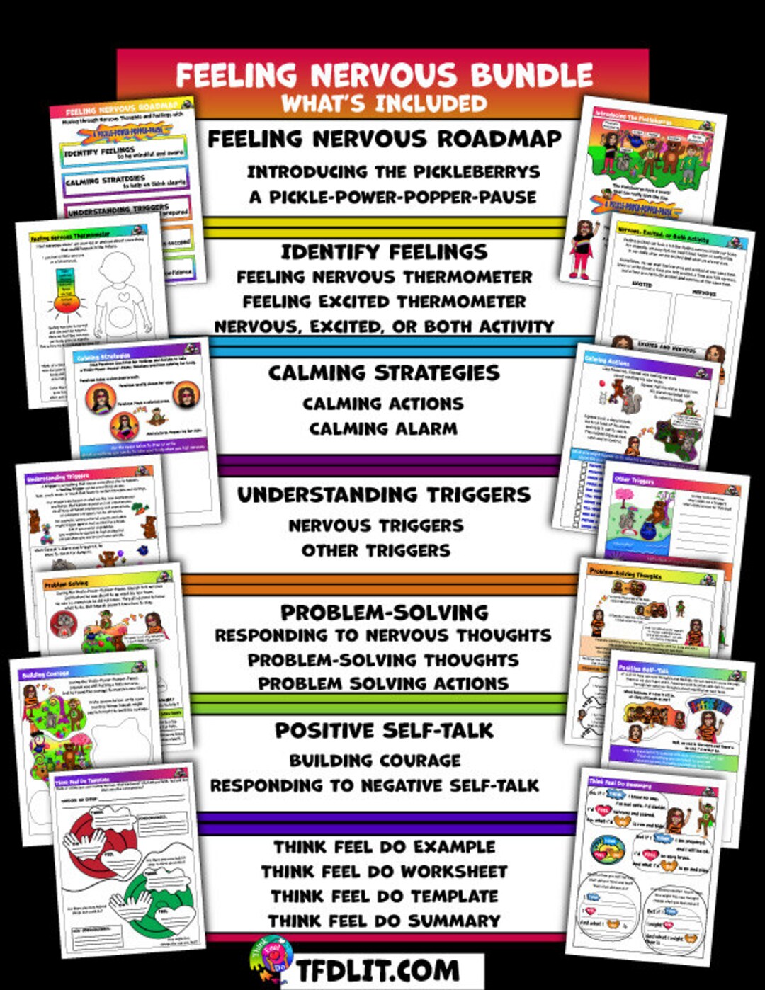 The Feeling Nervous Bundle: CBT Activities for Kids Age 5-9 - Etsy