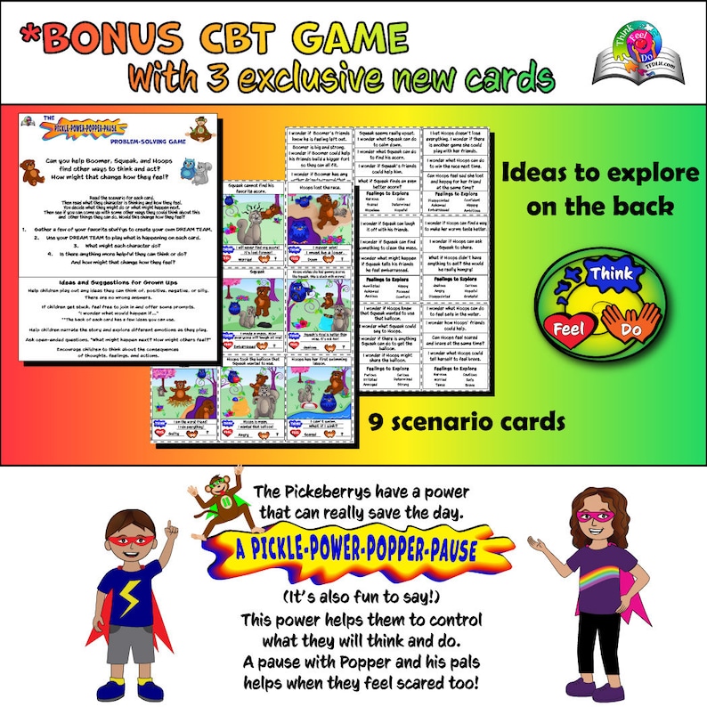 CBT Bundle- Coping Skills for Fear and Anger - Etsy