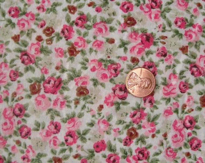 Ditsy Pink Roses on Jersey Knit Fabric 1 YD - Etsy