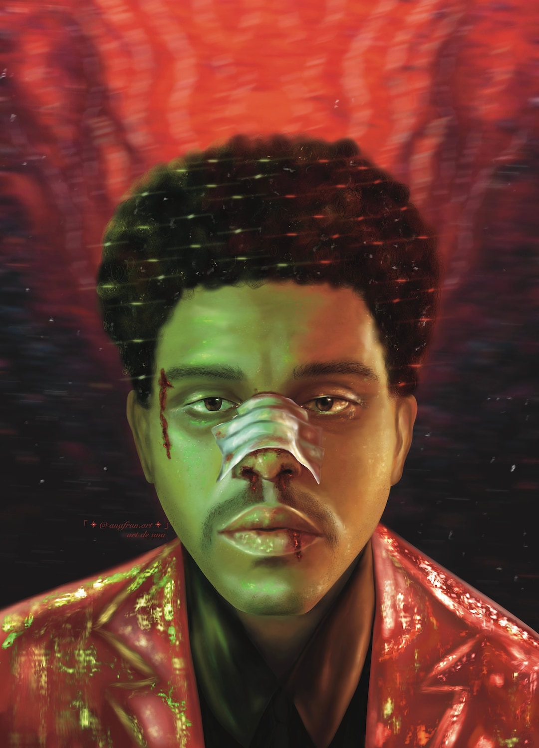 The Weeknd Digital Print/ After Hours Inspired Art/ Abel Xotwod Drawing ...