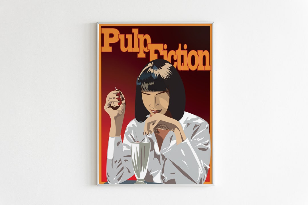 Illustrated Posters of the Film pulp Fiction, Two Versions Available ...
