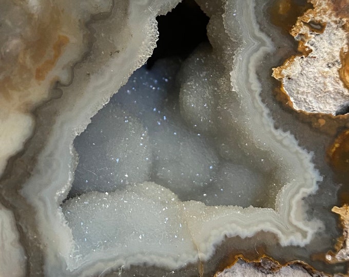 Beautiful Large Agatized Large Display Polished Blue Botryoidal Fossil ...