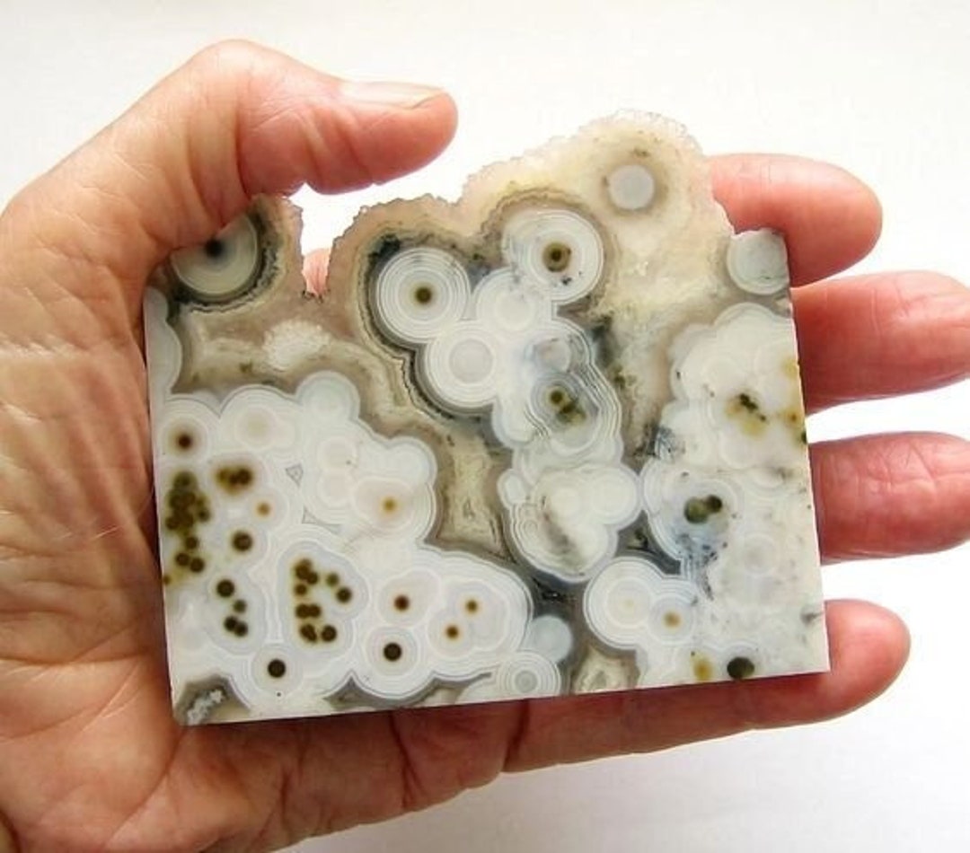 Large Old Stock Raw Ocean Jasper Druzy Display Collectables Standing ...