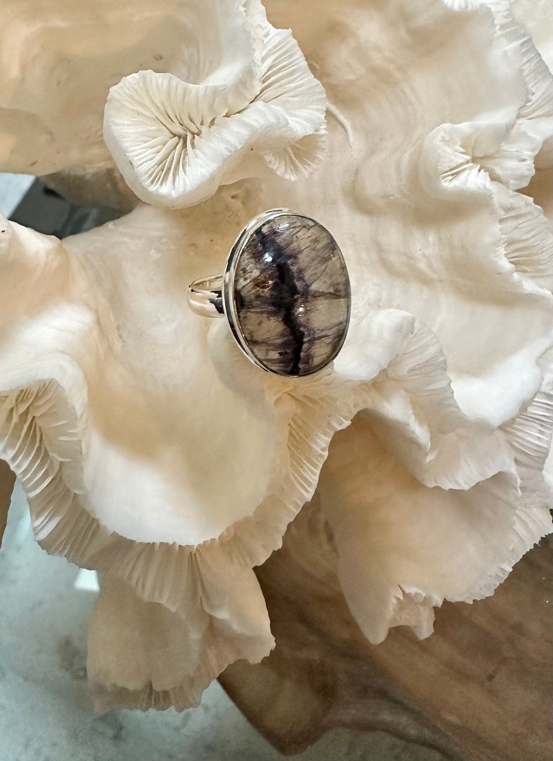Beautiful Rare Blue John Ring Size 8 - Etsy