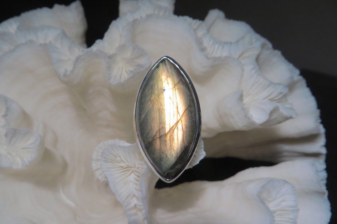 Beautiful Large Labradorite Ring Size 7.25 - Etsy