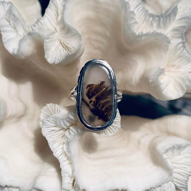 Simple Scenic Dendrite Ring Size 8.25 | Etsy
