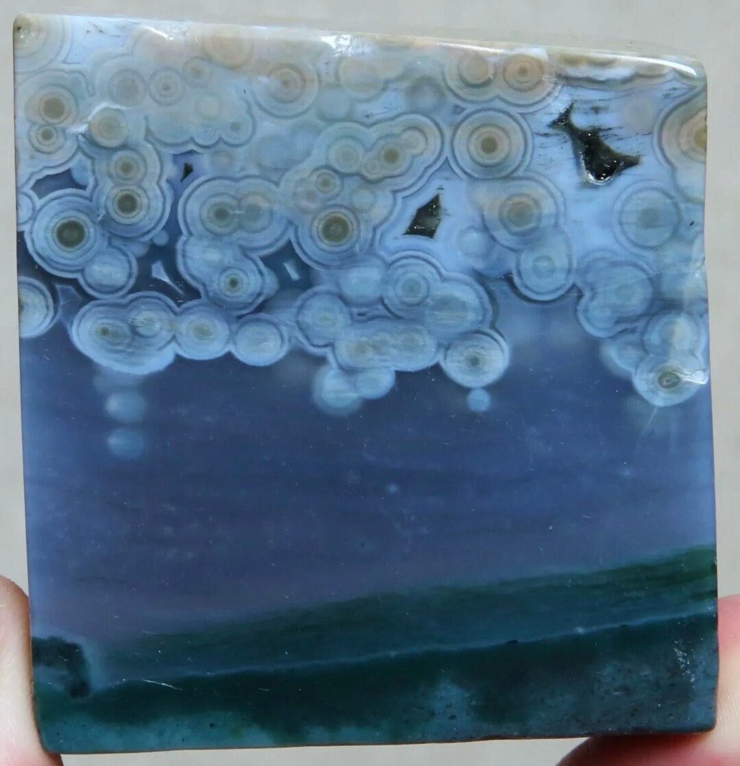 Beautiful Standing Jelly Transparent Translucent Layered Ocean Jasper ...
