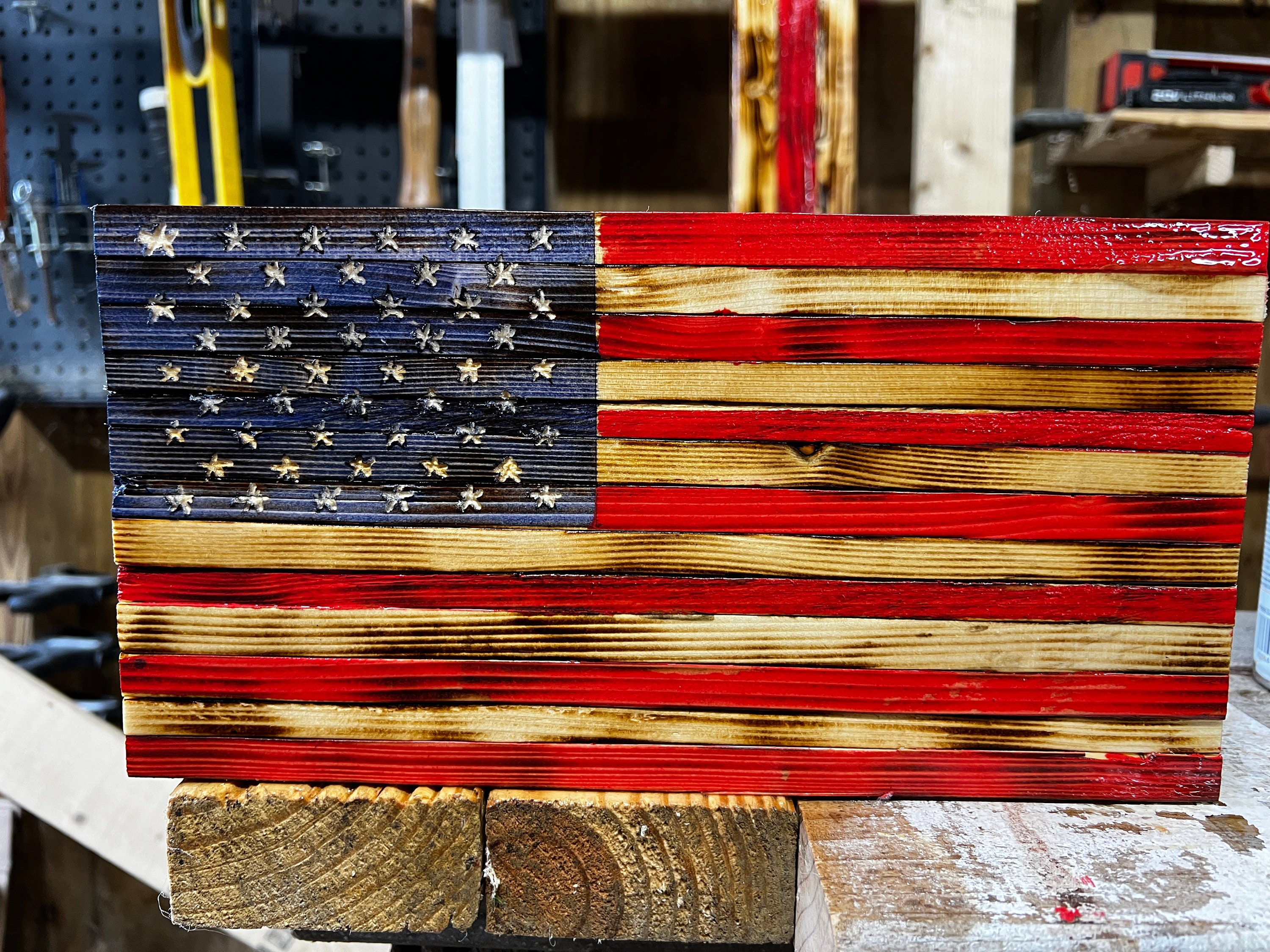 Mini Wooden American Flag - Etsy