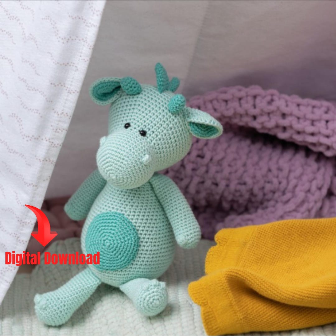 Amigurumi Dragon Dirk Model, Cute Crochet Model for Children's Toys ...