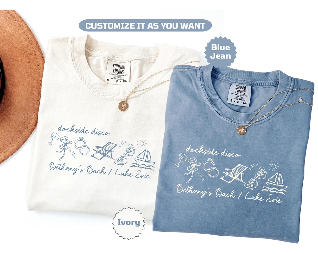 Lake Bach Party Shirts Dockside Disco Bride Tee Matching Bridesmaid ...