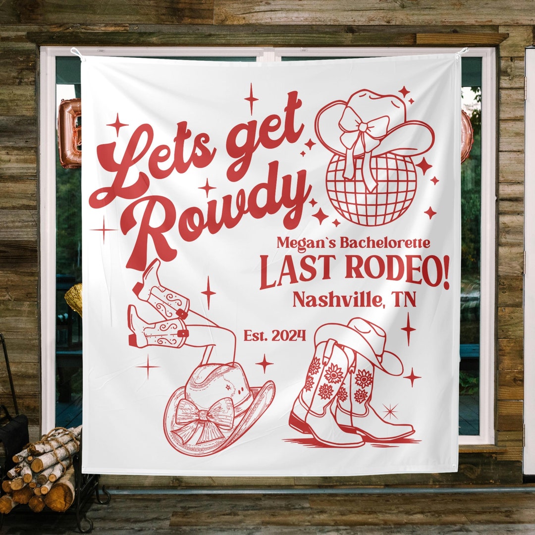 Let's Get Rowdy Bachelorette Party Decor, Custom Disco Bachelorette ...