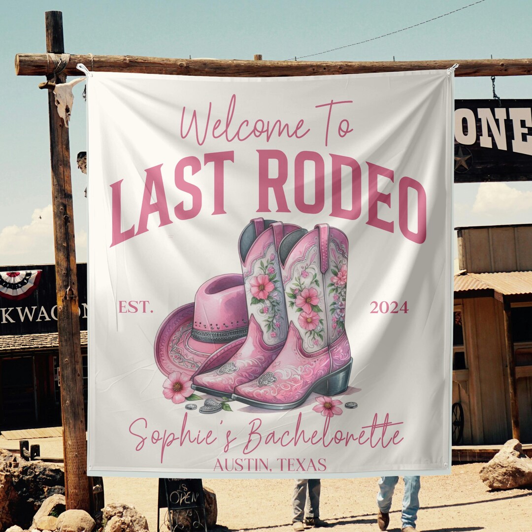 Texas Bachelorette Backdrop, Last Rodeo Party Tapestry, Nashville ...