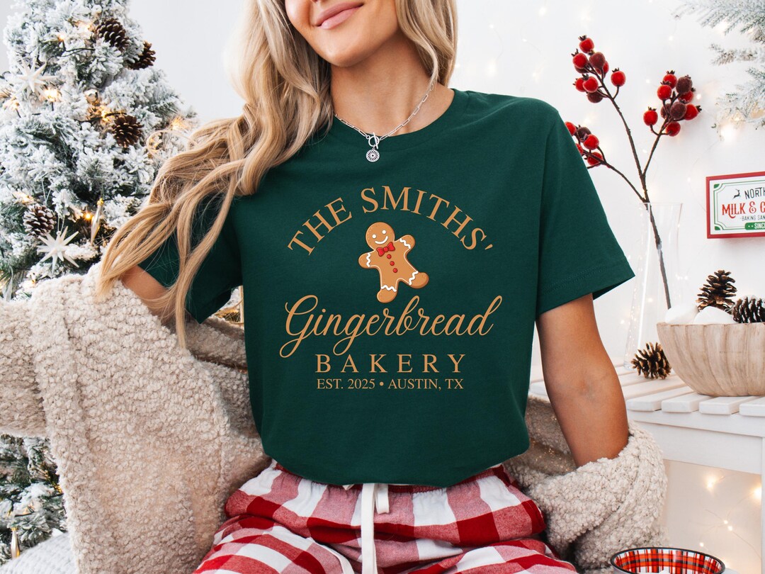 Custom Gingerbread Bakery Shirt Personalized Family Name Vintage ...