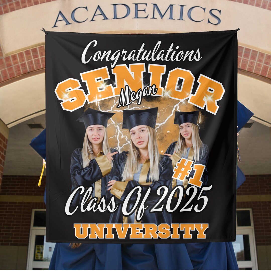 Custom Senior 2025 Graduation Backdrop, Personalized Senior Mom ...