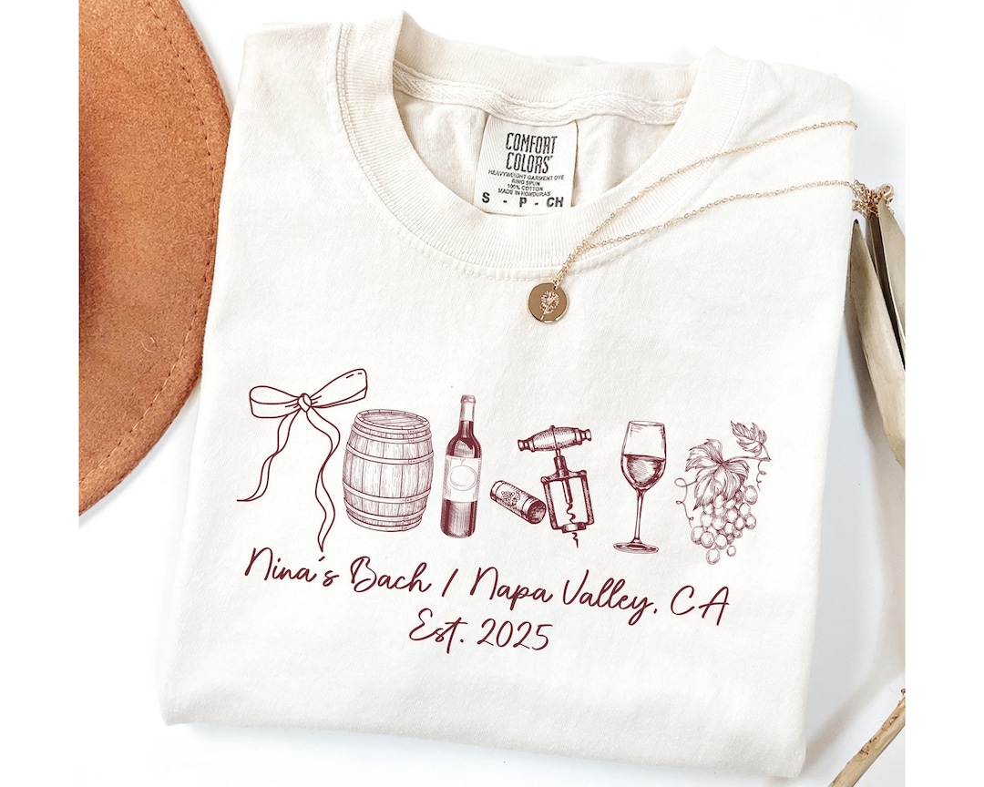 Napa Valley Wine Shirts Wine Bachelorette Doodle Shirts Custom Winery ...