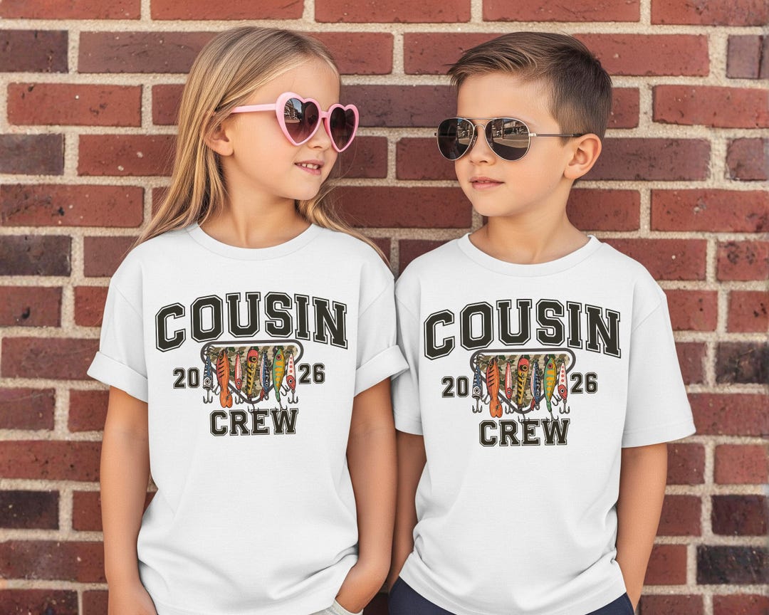 Cousin Crew 2026 Shirts Matching Cousins Fishing Camp Family Lake Trip ...