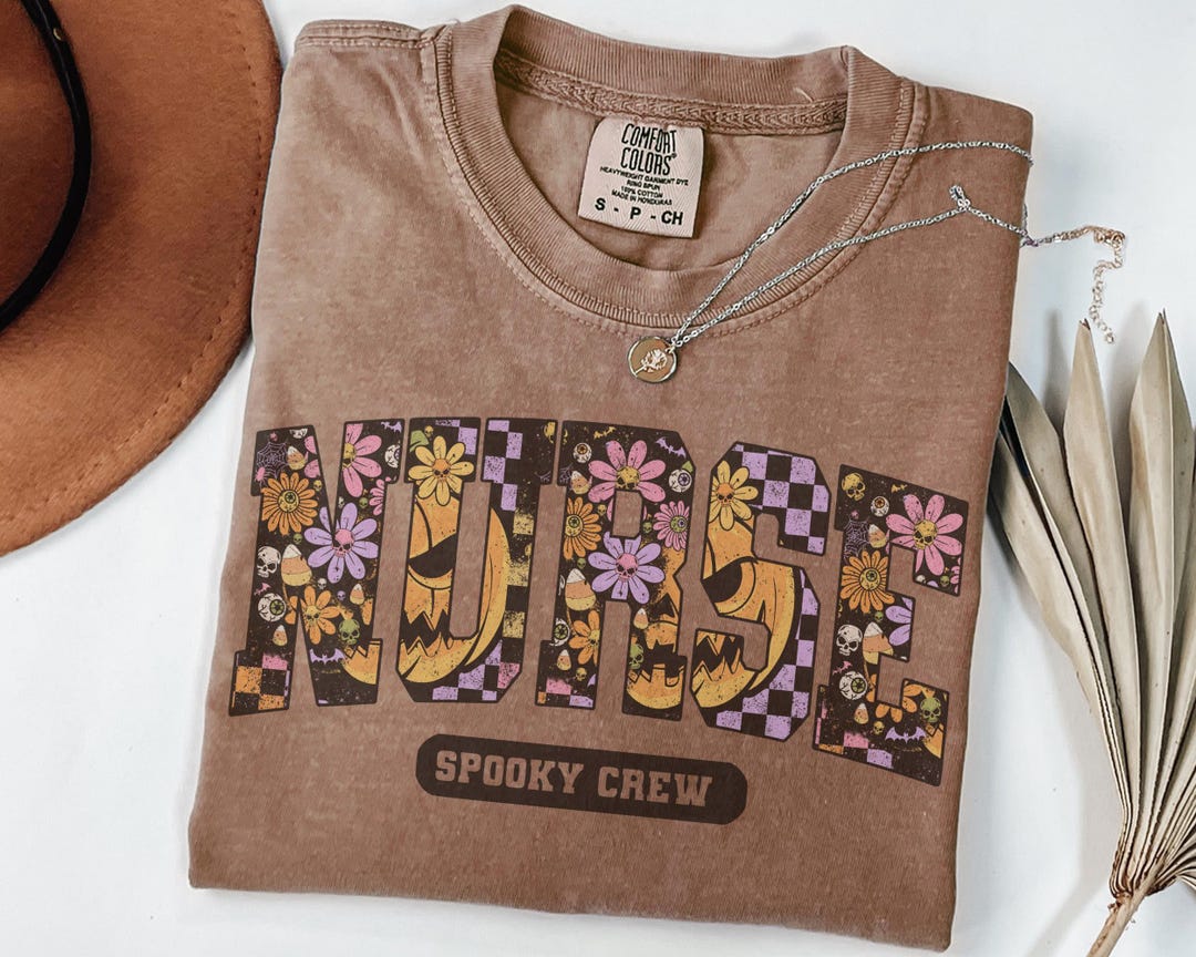 Personalized Nurse Spooky Crew Tee Halloween Shirt for RN NICU Ob ICU ...