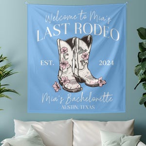 Last Rodeo Bachelorette Party Banner, Austin Bachelorette Backdrop ...