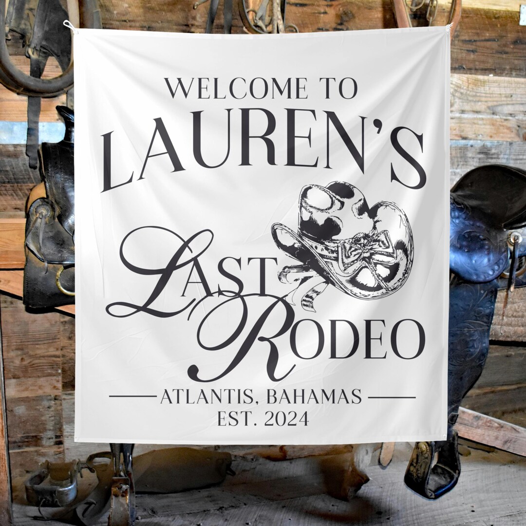 Austin Bachelorette Party Sign, Custom Last Rodeo Tapestry, Nashville ...
