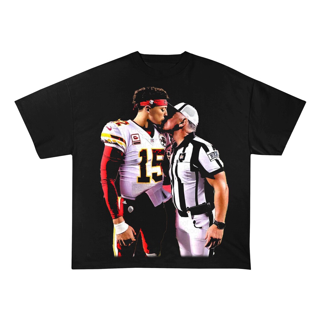Patrick Mahomes Shirt, Patrick Mahomes Kissing Ref Shirt, Nfl Fan Gear ...