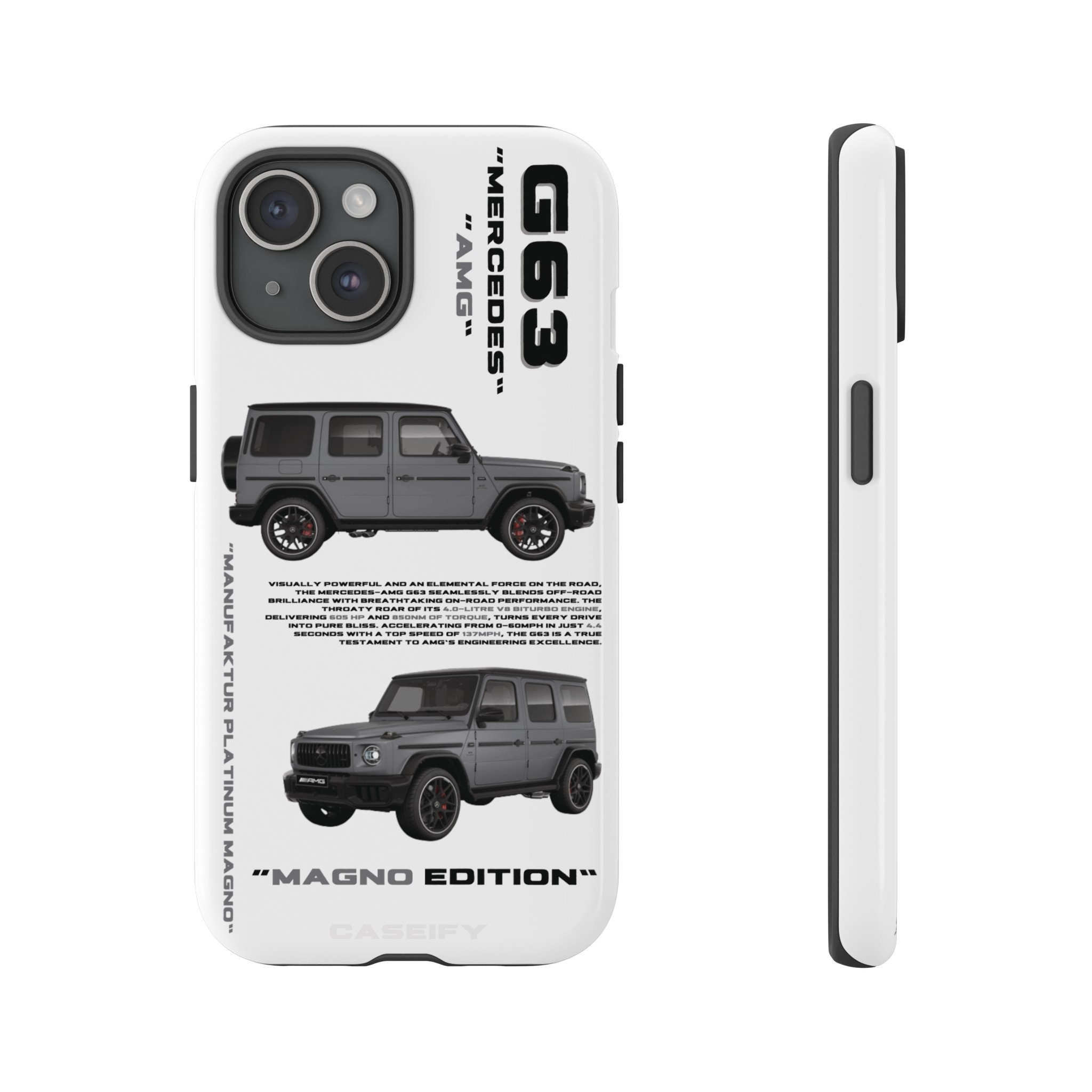 Mercedes AMG G63 - Platinum Magno/ White - CASEIFY Apple & Samsung ...