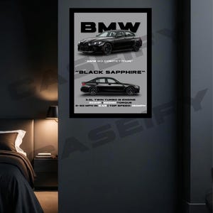BMW M3 Competition Digital Poster – Sapphire Black – Printable Wall Art ...