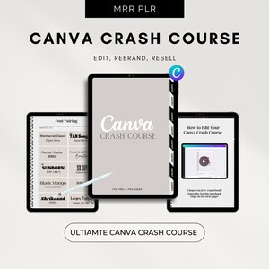 Canva Crash Course, Canva Ebook, Canva Guide, Stan Store Guide, Master Resell Rights, Done for ...