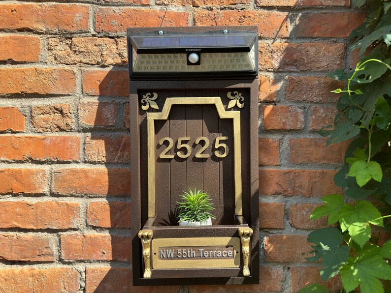 Modern House Numbers, Address Plate, House Sign, Traditional Door ...