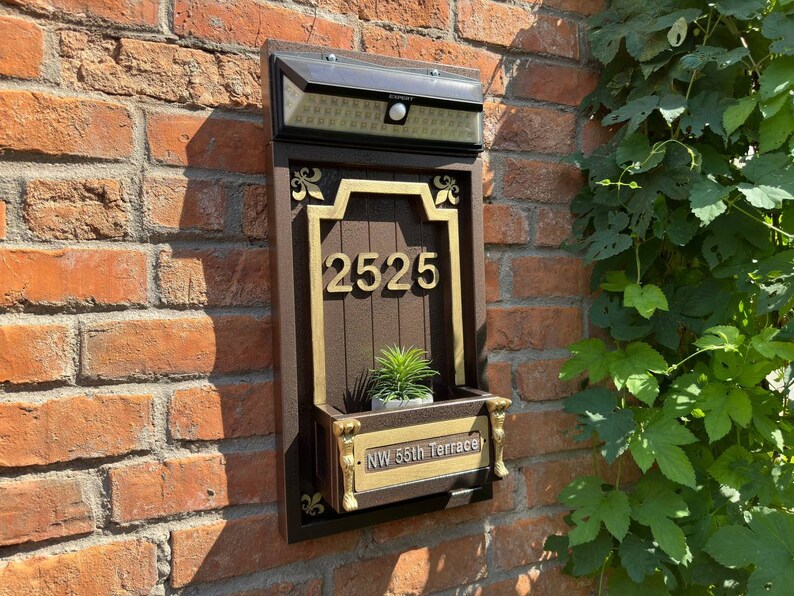 Modern House Numbers, Address Plate, House Sign, Traditional Door ...