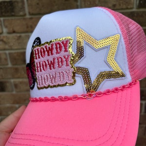 Howdy Cowboy Handmade Embroidered Patch Trucker Hat - Etsy