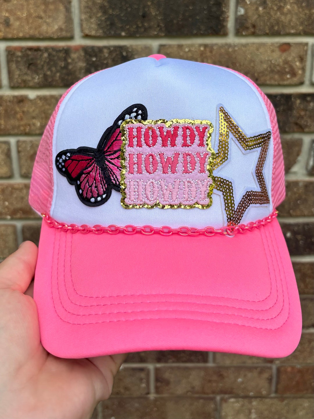 Howdy Cowboy Handmade Embroidered Patch Trucker Hat - Etsy
