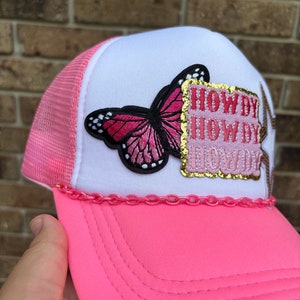Howdy Cowboy Handmade Embroidered Patch Trucker Hat - Etsy