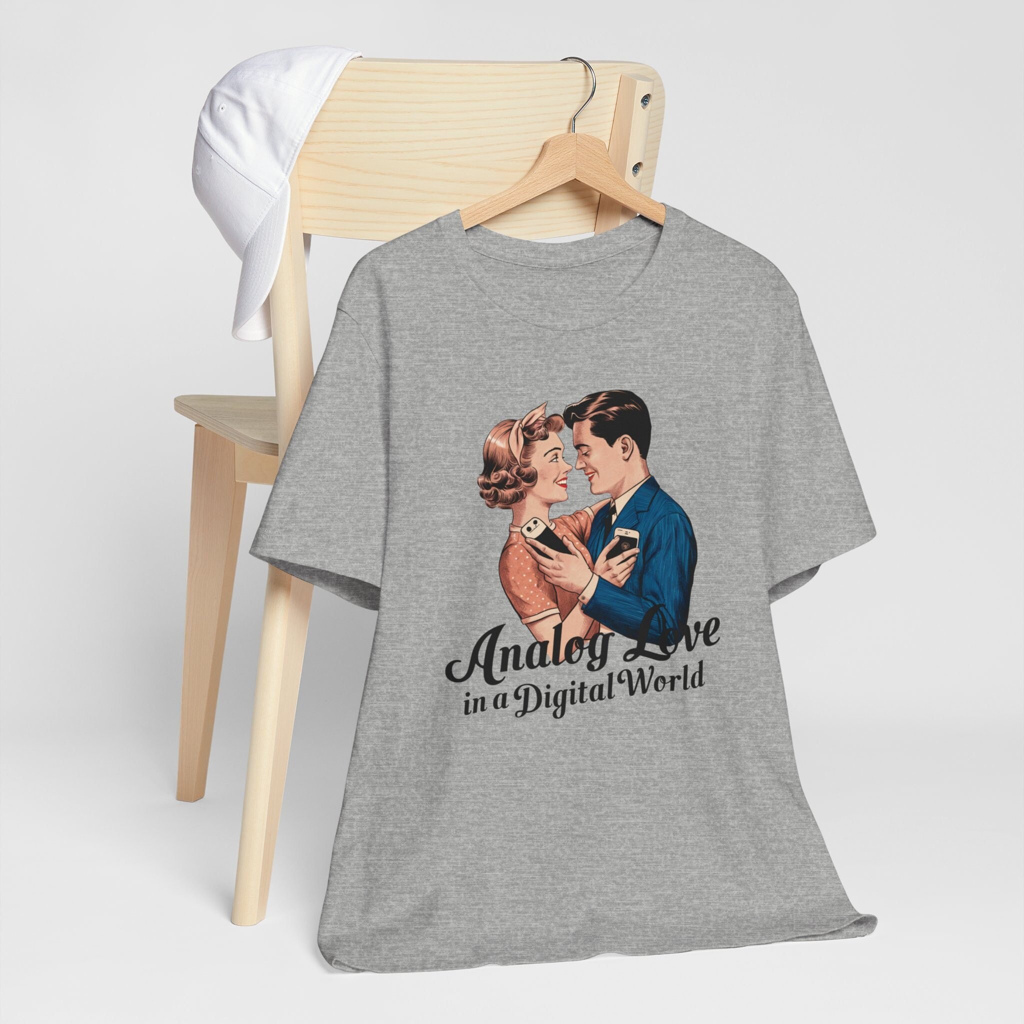 Retro Analog Love Digital World Vintage Couple Smartphone Romance ...