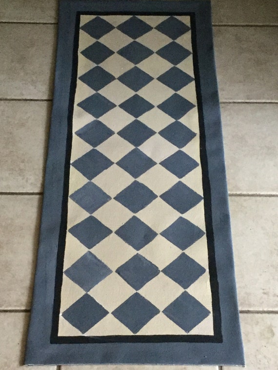 FLOORCLOTH COUNTRY RUNNER Hand Painted Rug 2'x6' - Etsy