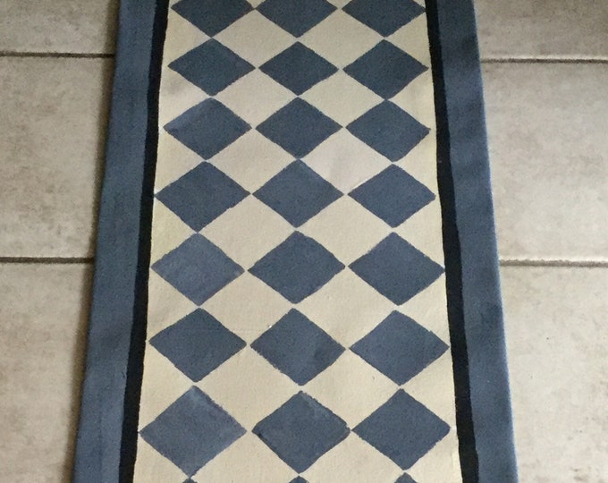 FLOORCLOTH COUNTRY RUNNER Hand Painted Rug 2'x6' - Etsy