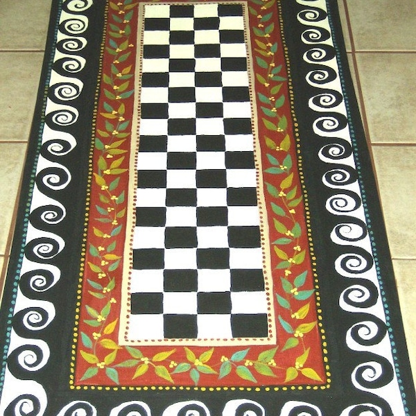 Hand Painted Rug - Etsy