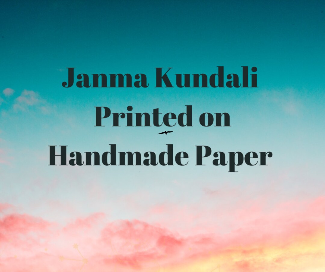 Janma Kundali Chart Physical Print Lagna Chart Vedic Astrology Keepsake ...